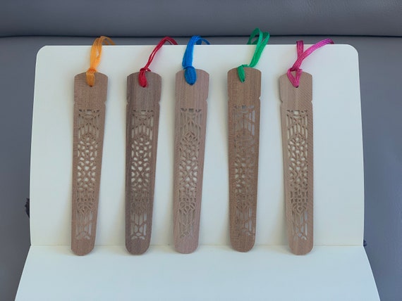 Hawaiian Sandalwood Bookmarks X 5 With Tassels Handmade From | Etsy