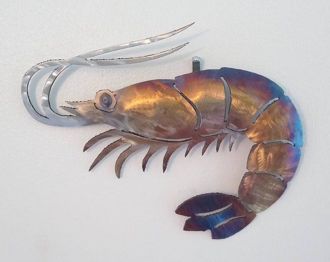 Shrimp Wall Metal Art Small - Etsy