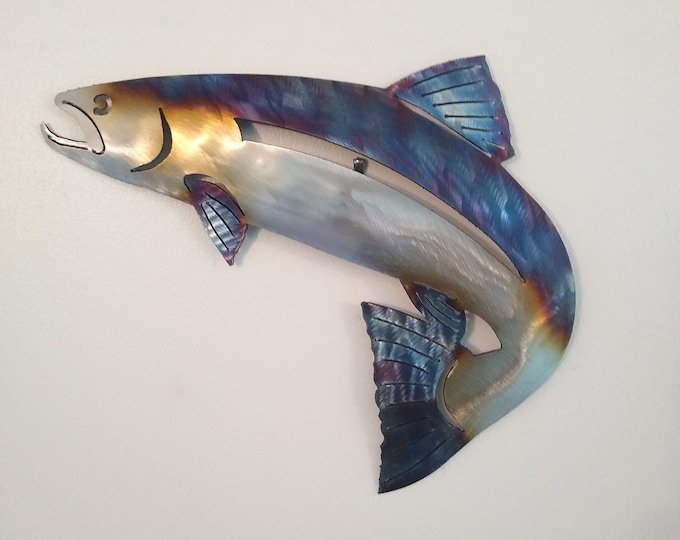Salmon Wall Art - Stainless Steel - Etsy