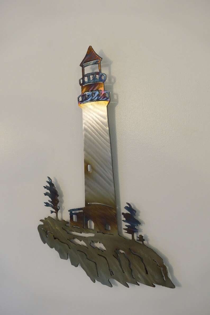 Lighthouse Small Stainless Steel Wall Metal Art. | Etsy