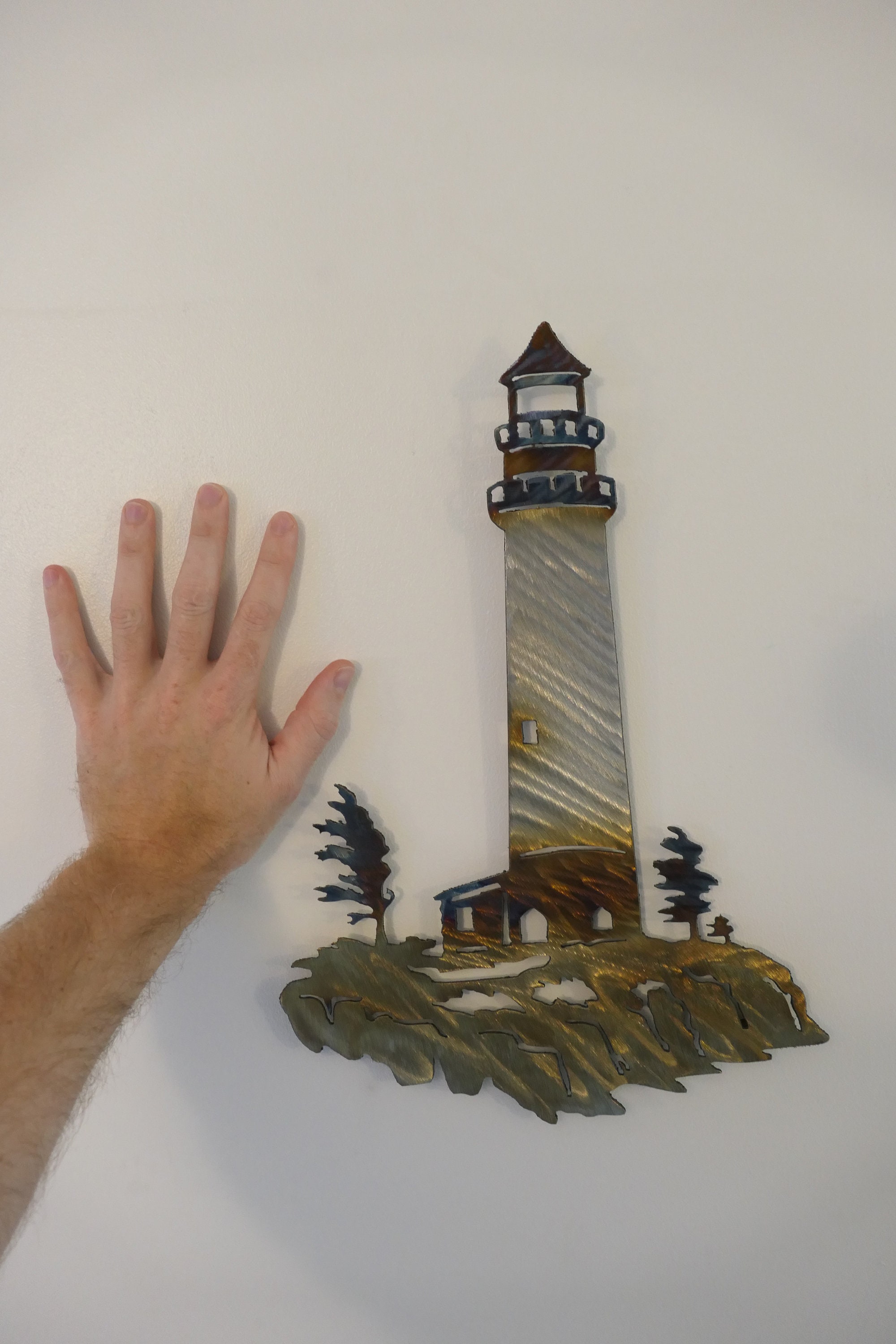 Lighthouse Small Stainless Steel Wall Metal Art. - Etsy