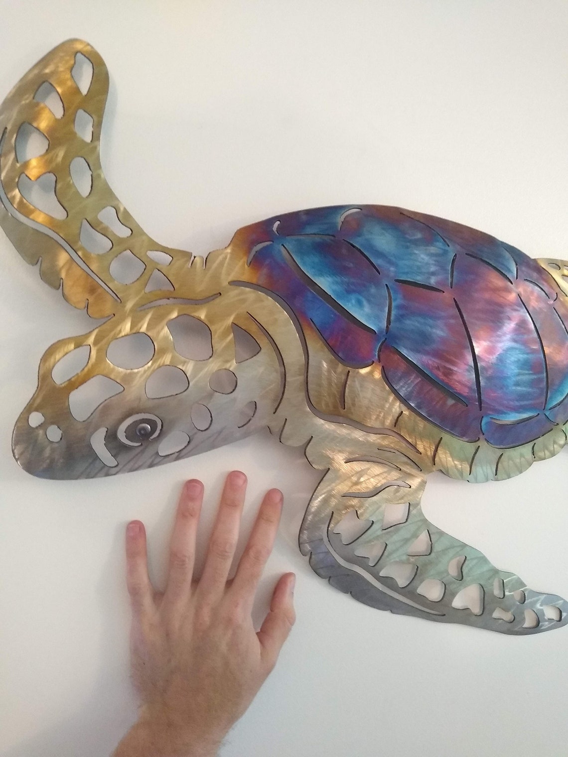 Large Sea Turtle Stainless Steel Wall Metal Art. - Etsy