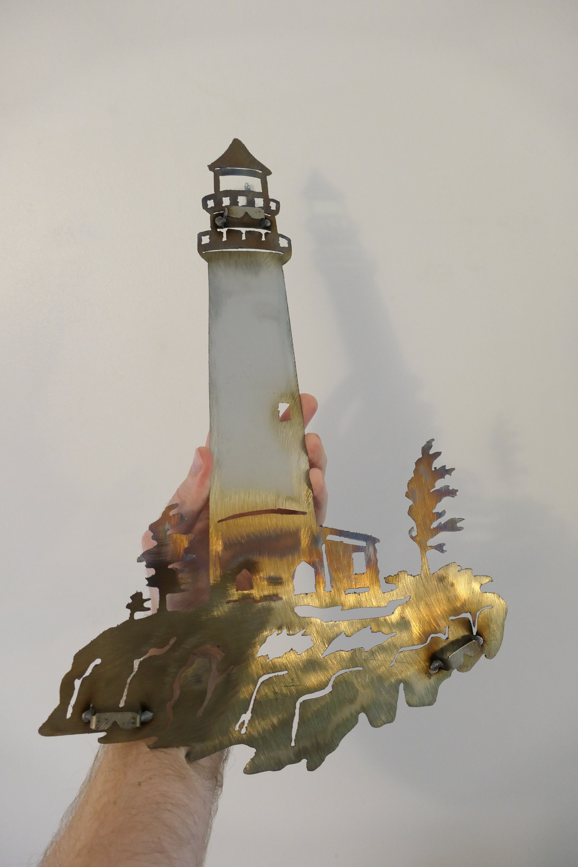 Lighthouse Small Stainless Steel Wall Metal Art. - Etsy