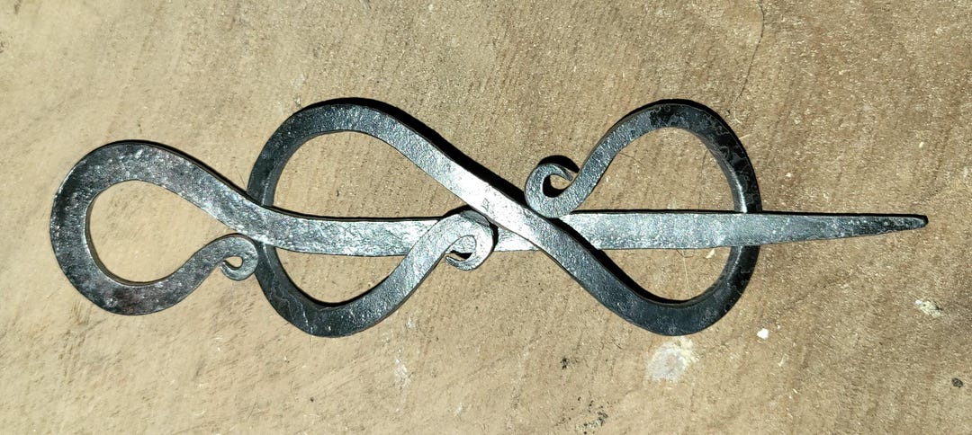 Hand Forged Iron Hair Barrette - Viking Hair Piece - Etsy