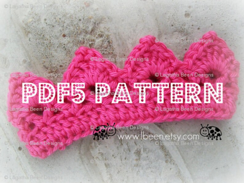 Mini Crown Crochet Pattern - PDF5 Instant Download - Etsy