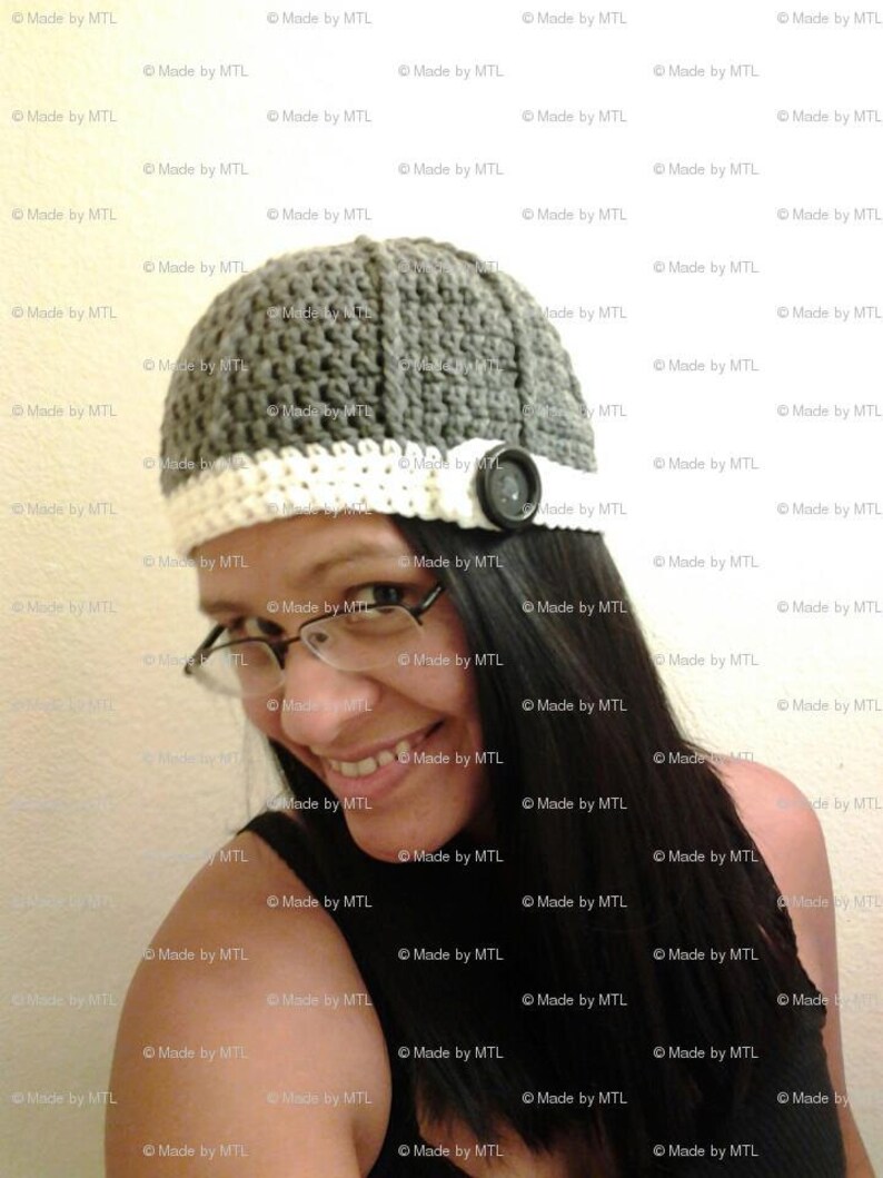 Button Band Textured Beanie Hat Pattern - Unisex Hat Pattern - PDF32 ...