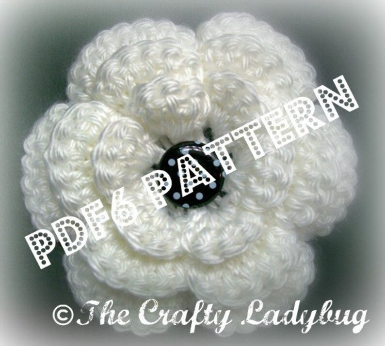 Super Easy Crochet Flower Pattern - 2 Designs - 1 Pattern - PDF6 ...