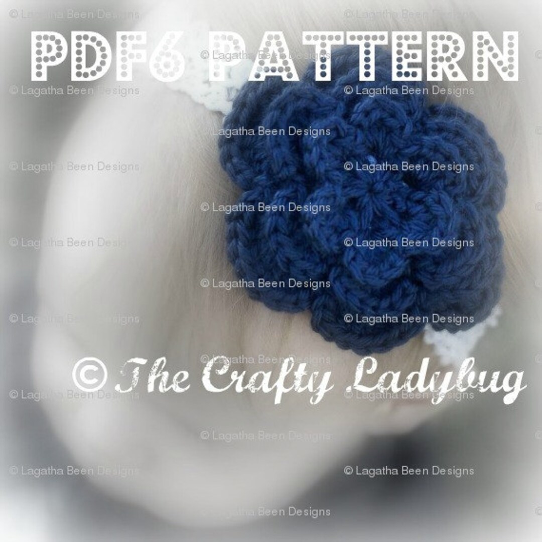 Super Easy Crochet Flower Pattern - 2 Designs - 1 Pattern - PDF6 ...