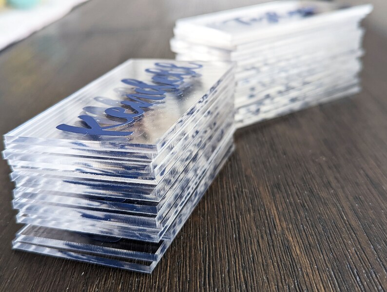 Acrylic Name Tag for Wedding Custom Names Custom Fonts - Etsy
