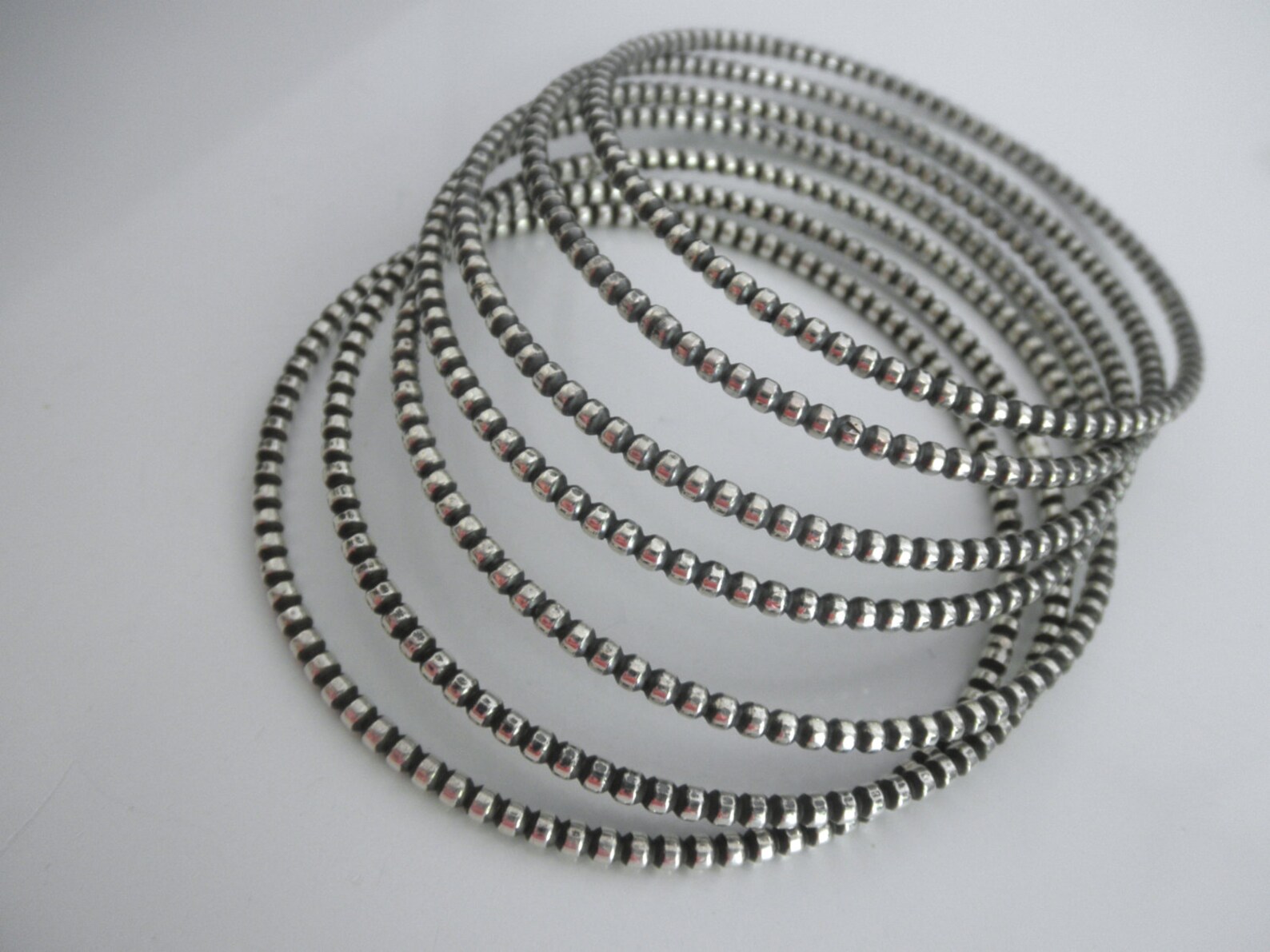 Set of 7 Beaded Bangle Bracelet - Etsy