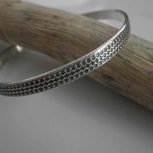 Simple Sterling Silver Bangle Bracelet - Etsy