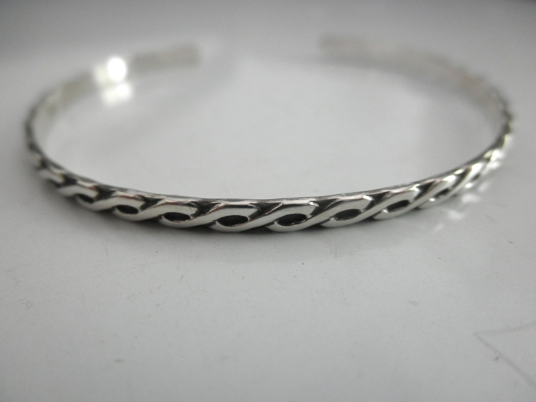Infinity Design Sterling Silver Cuff Bracelet - Hand Forged - Etsy