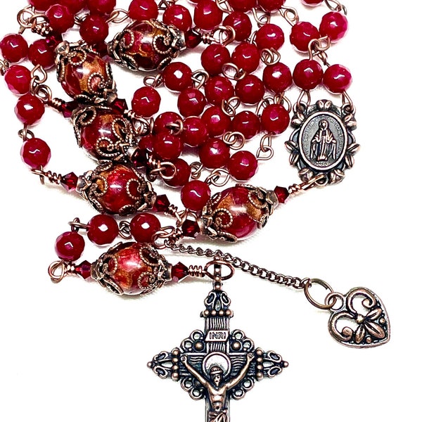 Ruby Rosary - Etsy