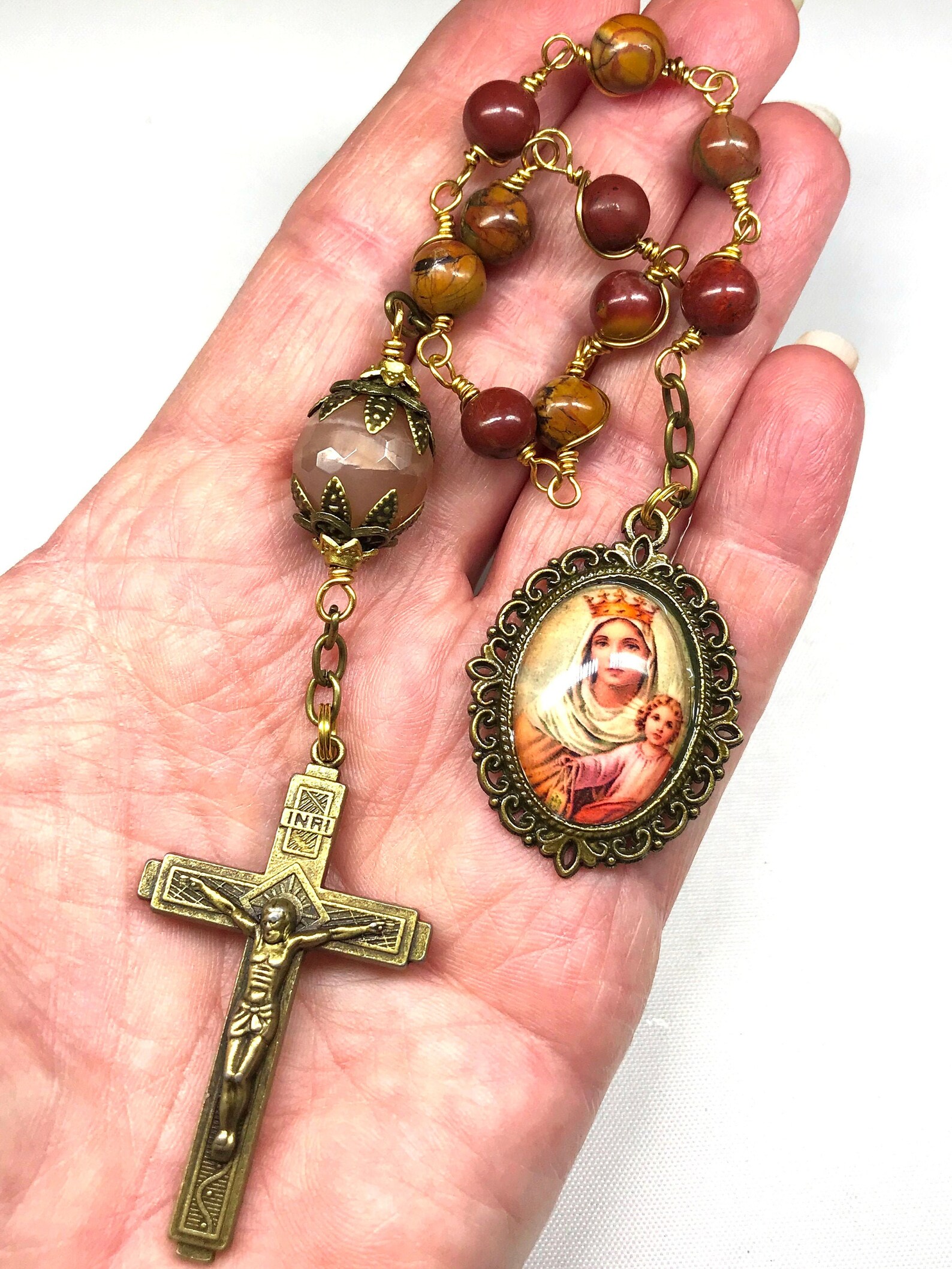 Rosary Tennerdecade Rosarypocket Rosary8mm Hickoryite | Etsy