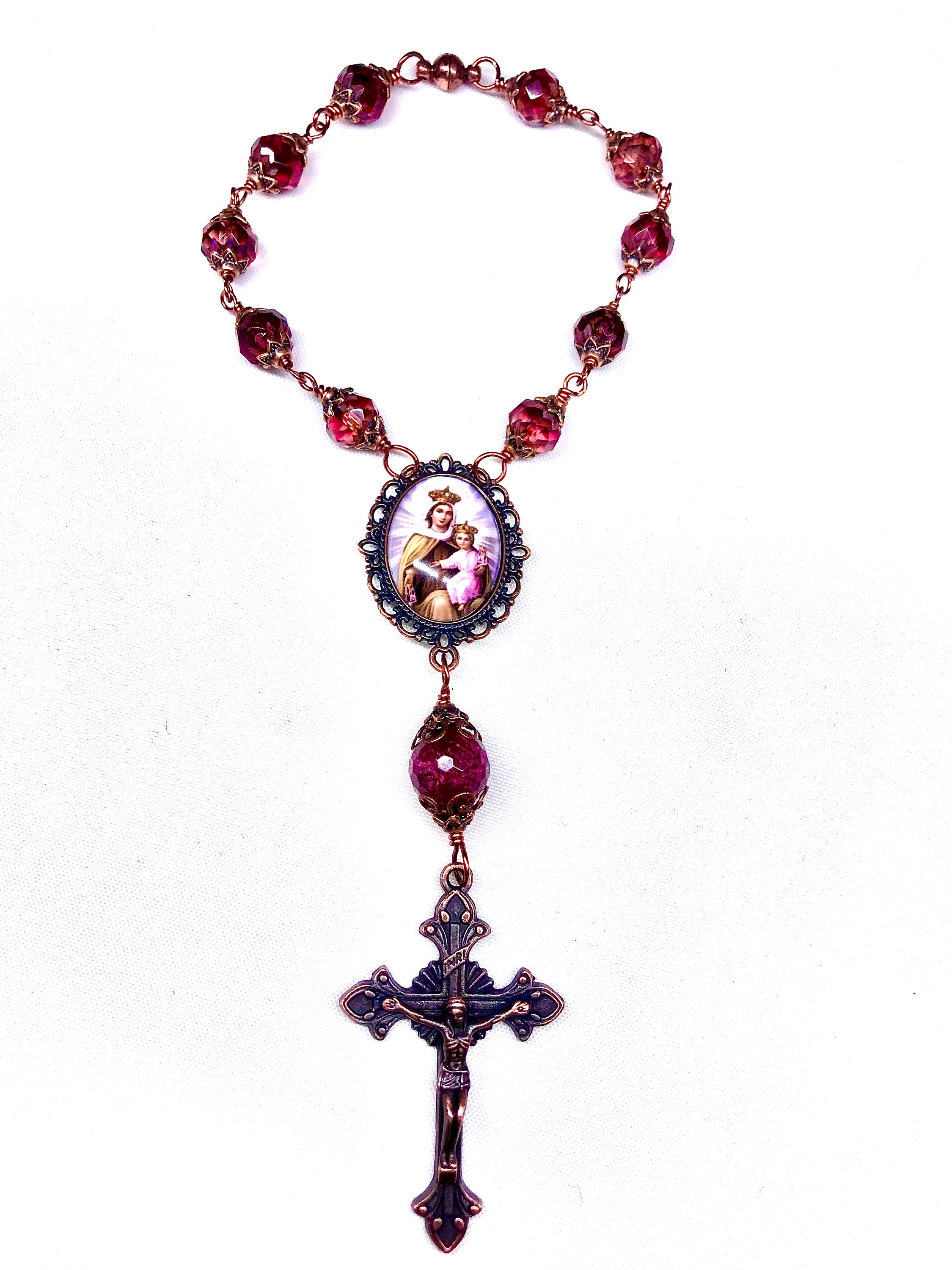 Catholic Rosary Decade Rosary Pocket Rosary Copper and | Etsy