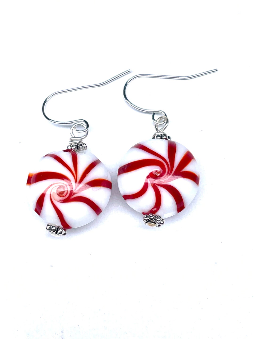 Peppermint Candies Earrings, Christmas Earrings, Winter Earrings, Christmas Jewelry, Drop ...