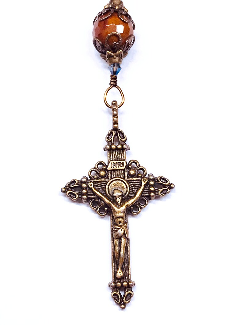 Catholic Rosary Catholic Prayer Beads Holy Rosary Lapis | Etsy