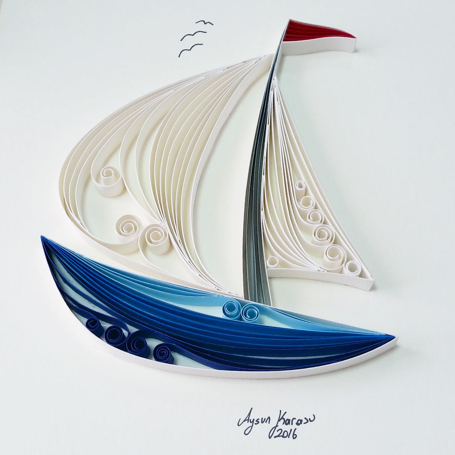 Quilled Paper Art: Sailboat - Etsy