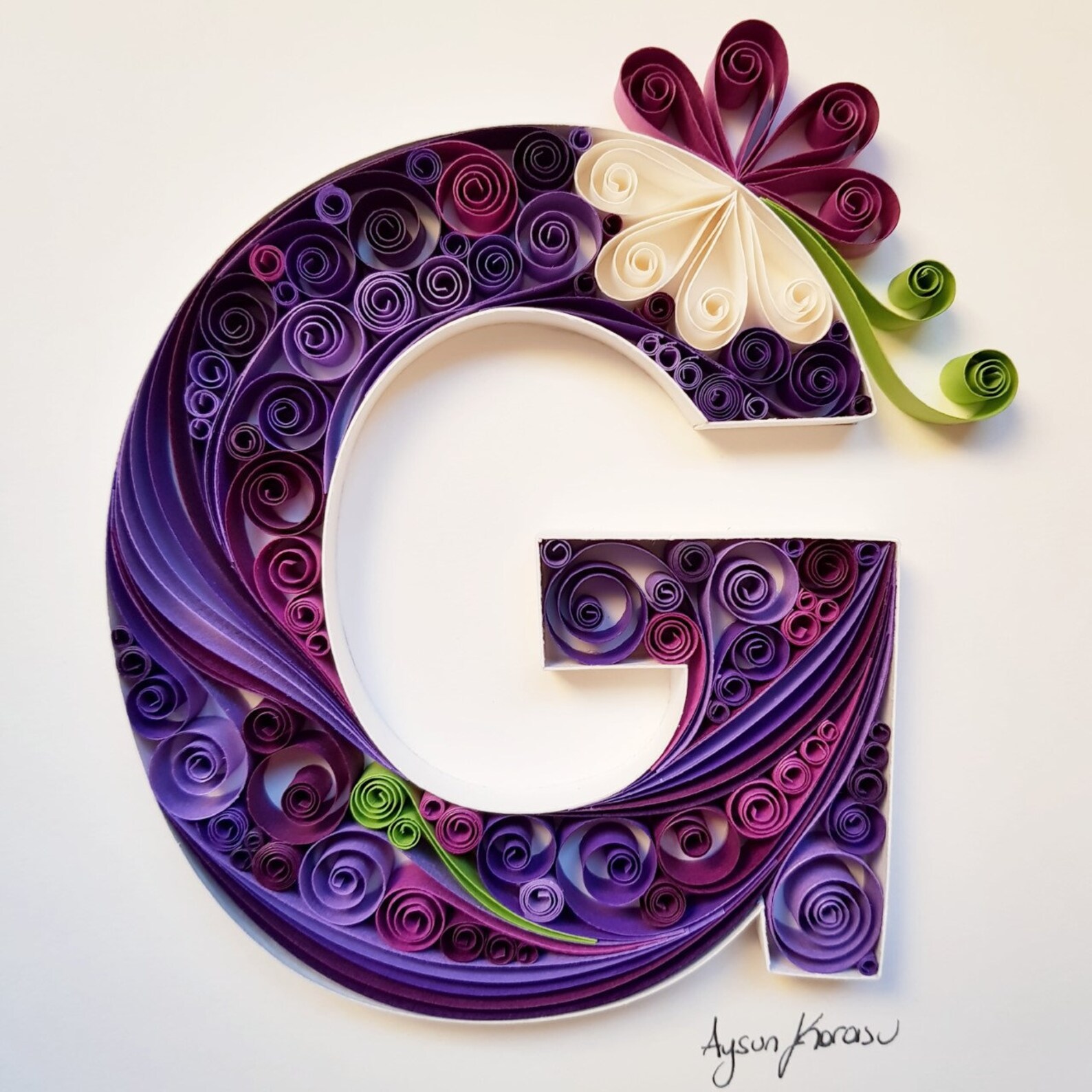 Paper Art Letters g - Etsy