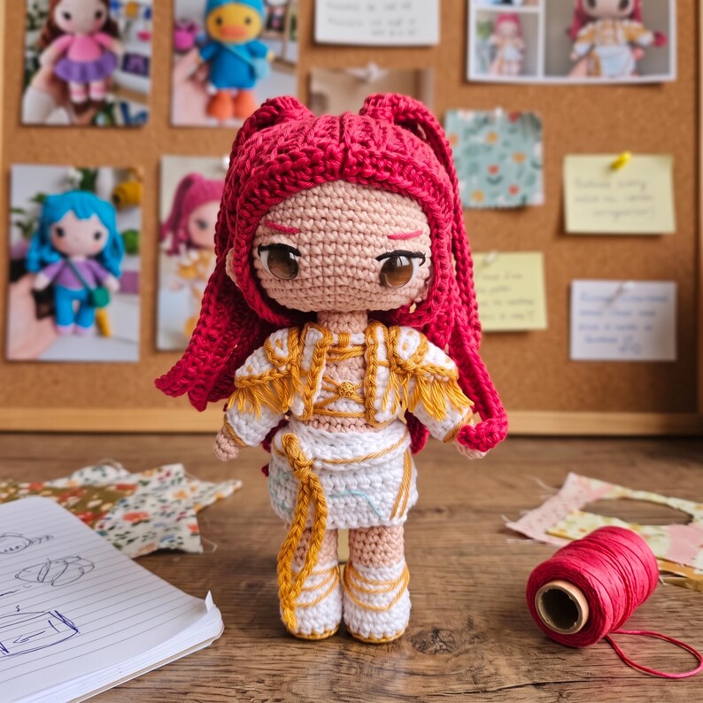 Mira Crochet Pattern - Mira Kpop Demon Hunters Handmade Amigurumi PDF ...