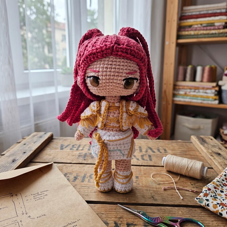 Mira Crochet Pattern - Mira Kpop Demon Hunters Handmade Amigurumi PDF ...