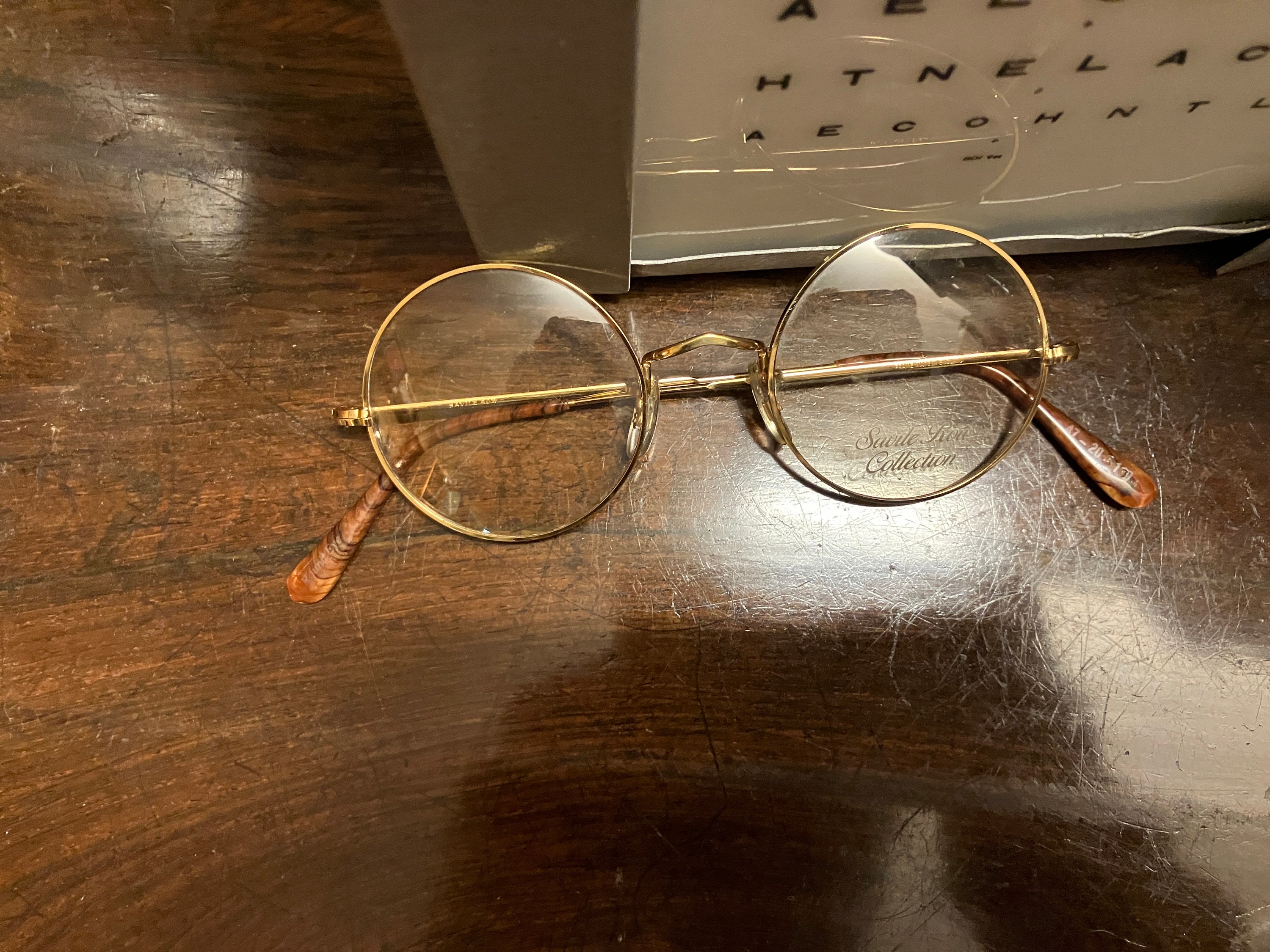 Savile Row Round Gold Made in England New Old Stock Made in Algha ...
