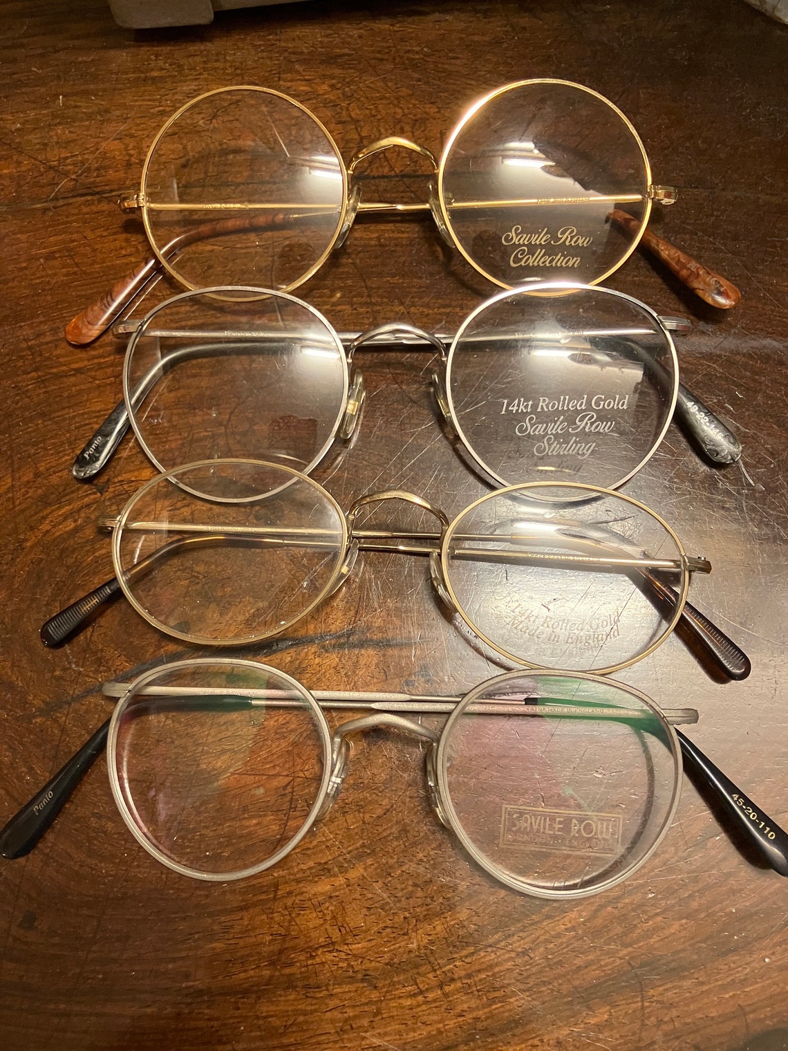 Savile Row Round Gold Made in England New Old Stock Made in Algha ...
