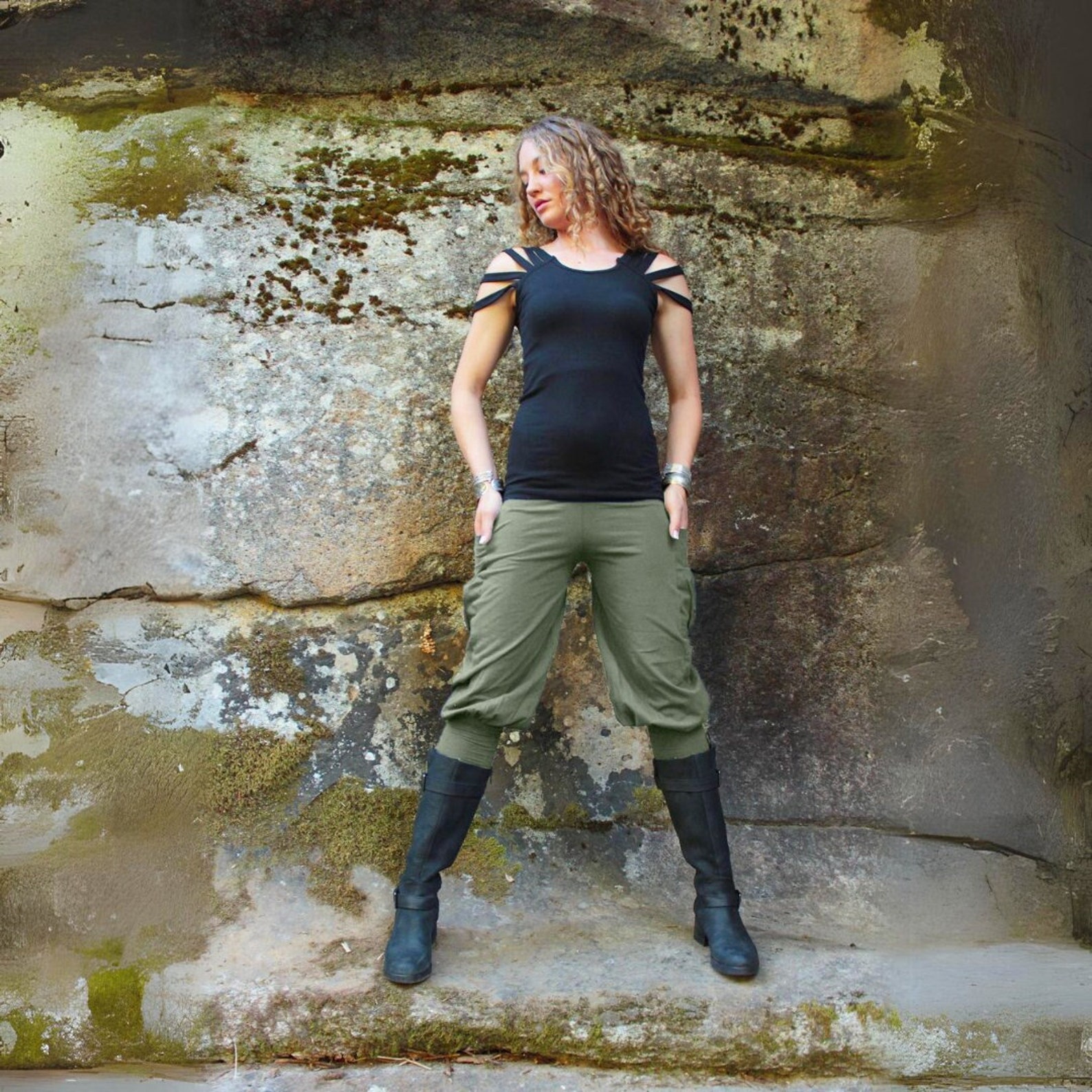 Pedal Pusher-womens Clothing-cotton Pants-pants With Pockets ...