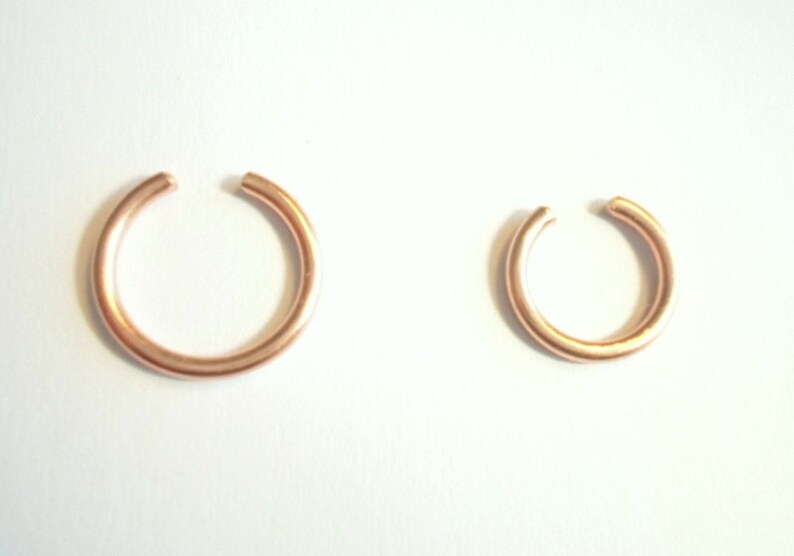 Rose Pink Gold Filled Ear Cuff: 16 Gauge Fake Piercing, All Piercings ...