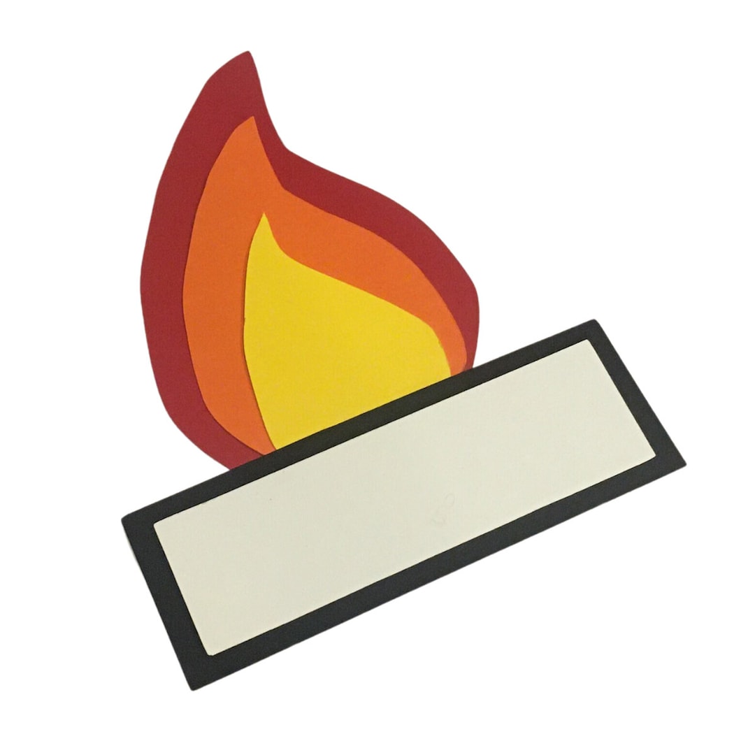 Fire Flame Cut Outs Door Name Tags 10 Sets - Etsy