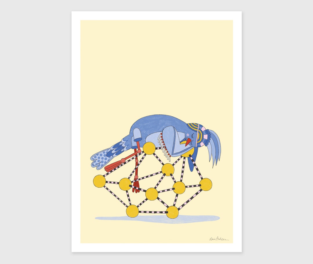 POSTER A4 "atom Bird" - Etsy