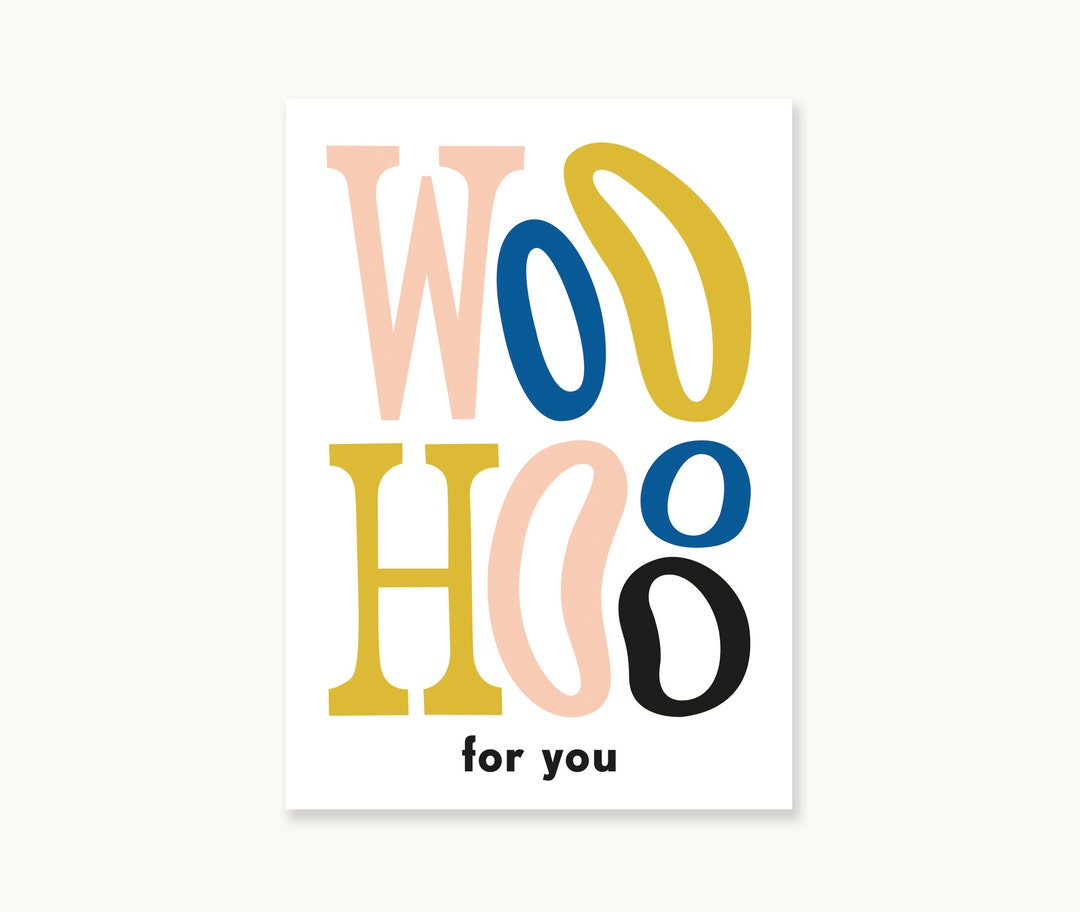 POSTCARD woohoo for You - Etsy