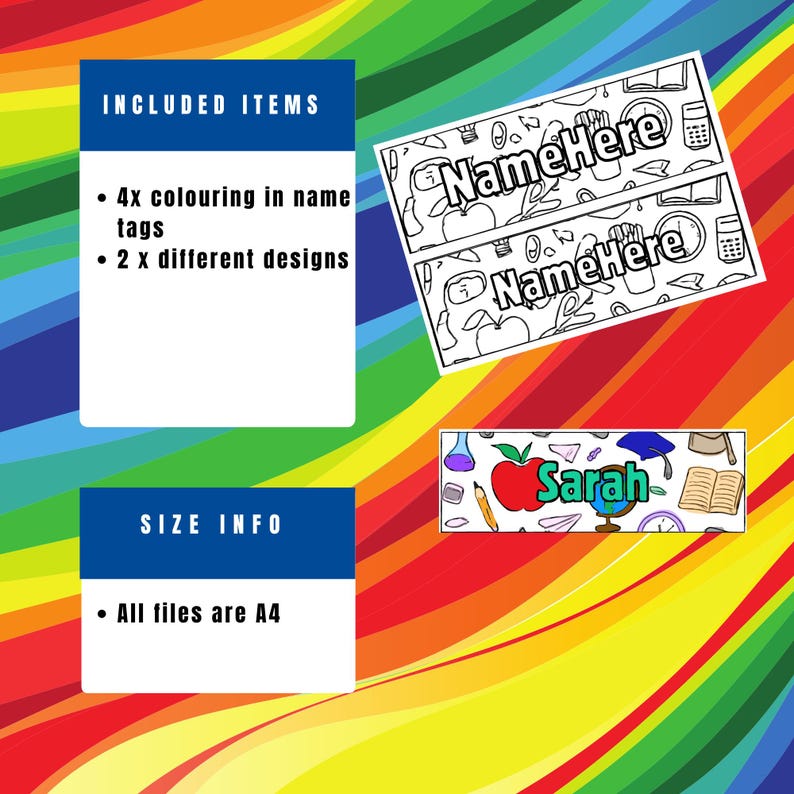 Editable Colouring Desk Name Tags | Printable Classroom Name Plates ...