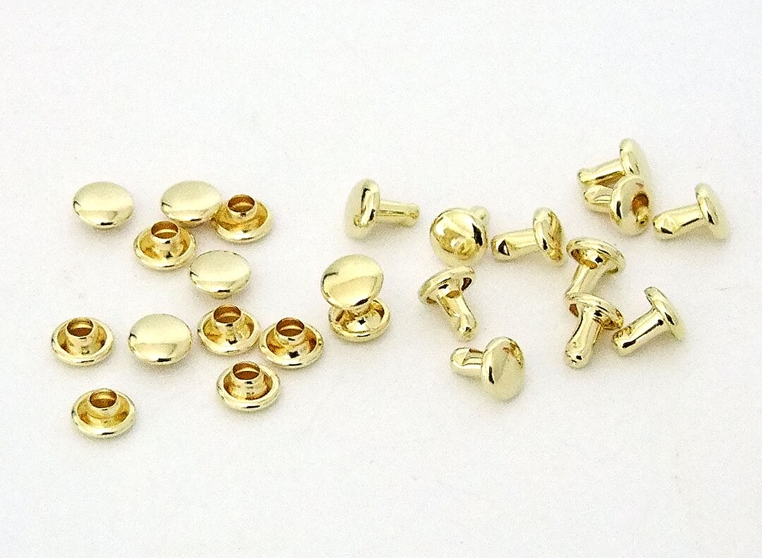 6mm Diameter Brass Plated Compression Rivets Package of 12 SALE - Etsy