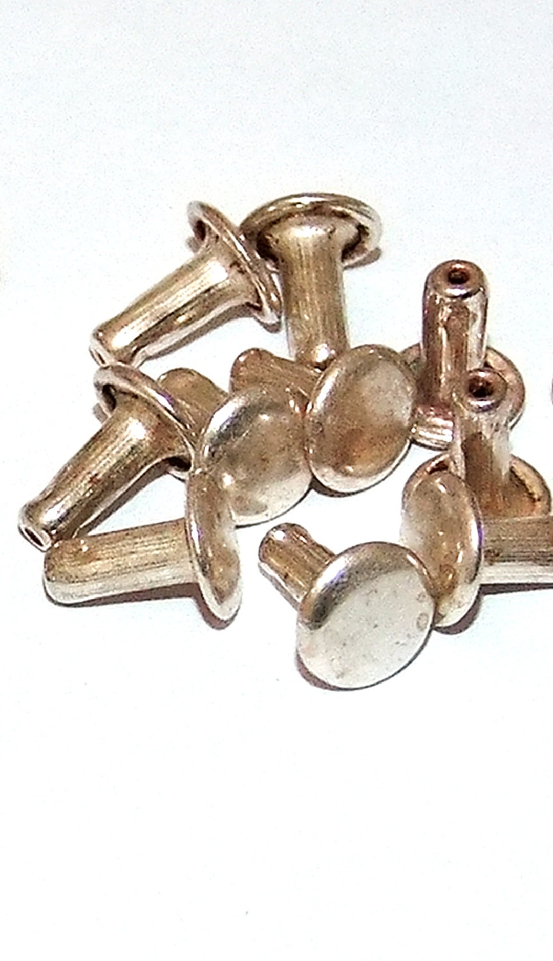 6mm Diameter Silver Plated Compression Rivets Package of 12 SALE - Etsy