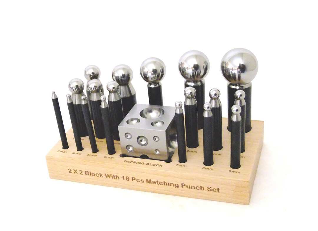 Premium 20 Piece Dapping and Forming Set With Matching Punches & Block ...