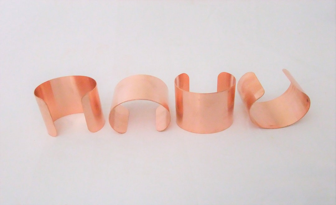 Raw Copper Bracelet Cuff Blanks for Jewelry Making 2 Inch Pkg of 4 - Etsy
