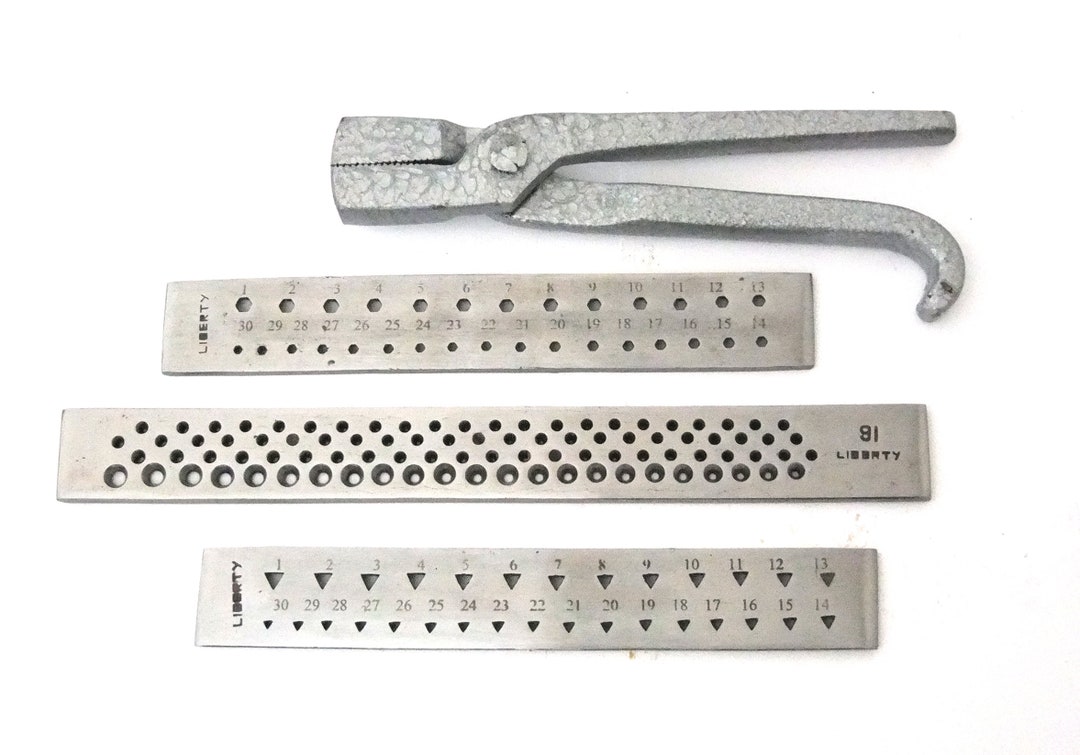 Economy Set of 3 Steel Draw Plates: Rd, Hex, Tri. With Draw Tongs SALE ...