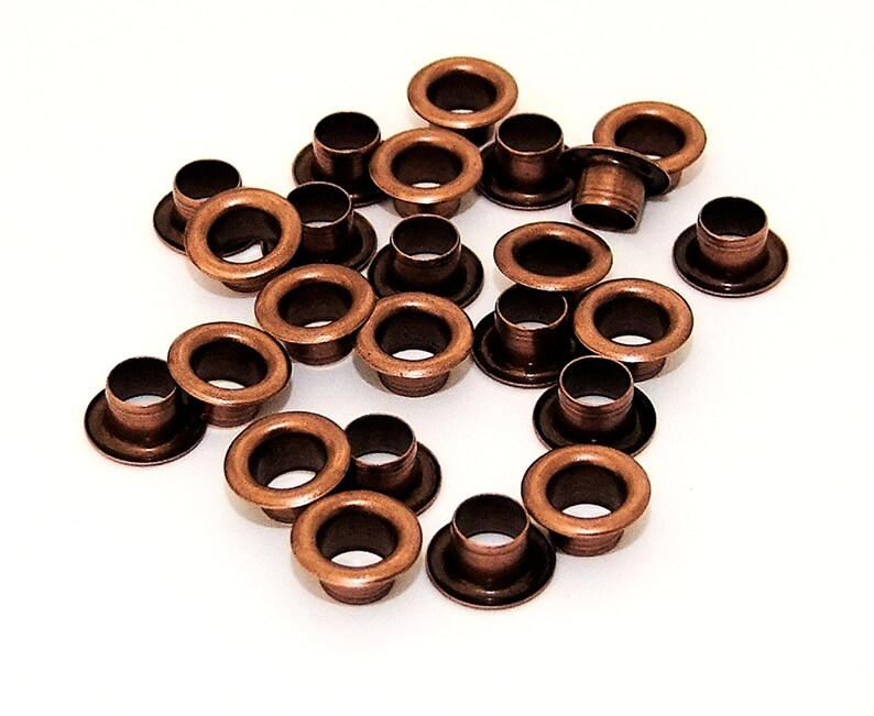 1/4 Inch Diameter Antique Copper Plated Eyelets Package of 24 | Etsy