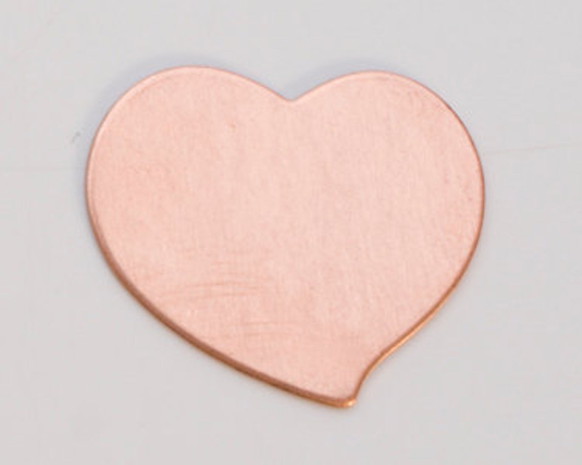 Copper Blanks Heart 3/4 X 3/4 24ga Pkg of 6 - Etsy