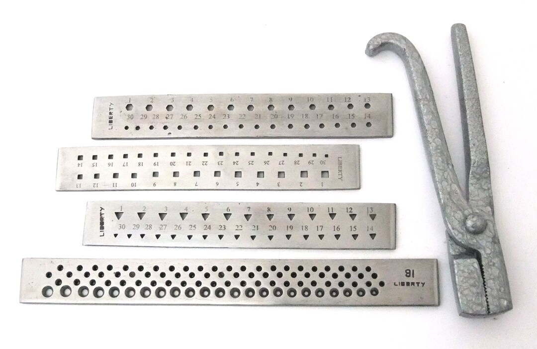Economy Set of 4 Steel Draw Plates: Rd, Hex, Tri., Sq. W Draw Tongs ...