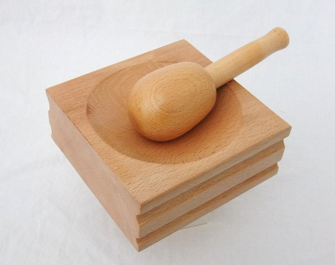 Large 6 Inch Wood Dapping Block With Large Wood Mallet #2 - Etsy