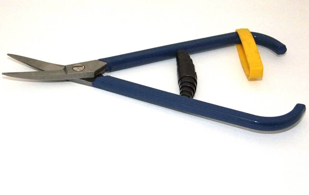 Blue Handle Metal Shears With Spring 7 Inch Curved Blade Made in France ...