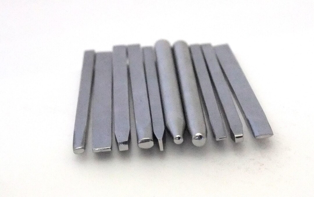 Set of 10 Bezel Punches, Round Punches, Oval Punches, Chasing and ...