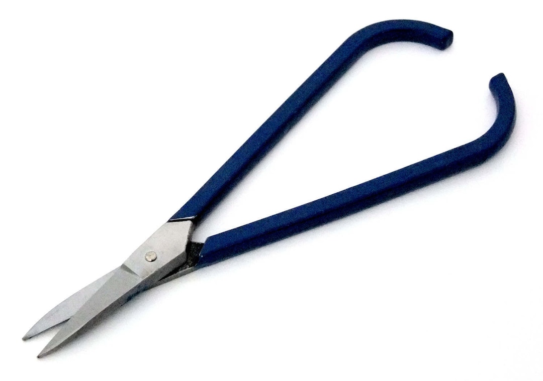 Blue Handle Metal Shears 7 Inch Curved Blade Made in France - Etsy