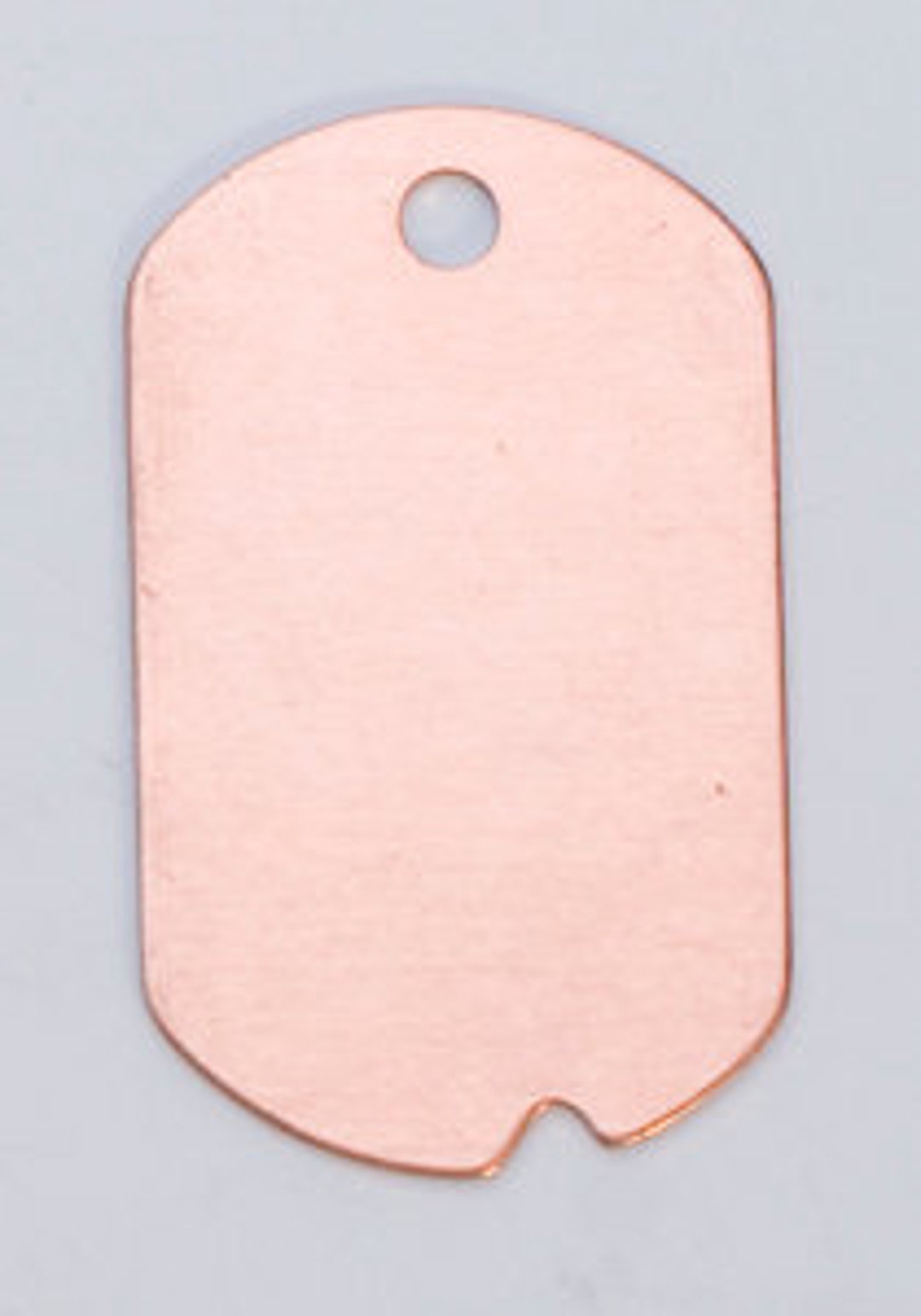 Copper Blanks Dog Tag With Hole 1 1/4 X 3/4" 24ga Pkg of 6 - Etsy