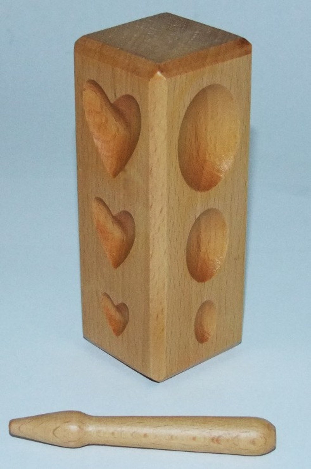 Hardwood Dapping Block - Teardrops,hearts,ovals and Round Depressions ...