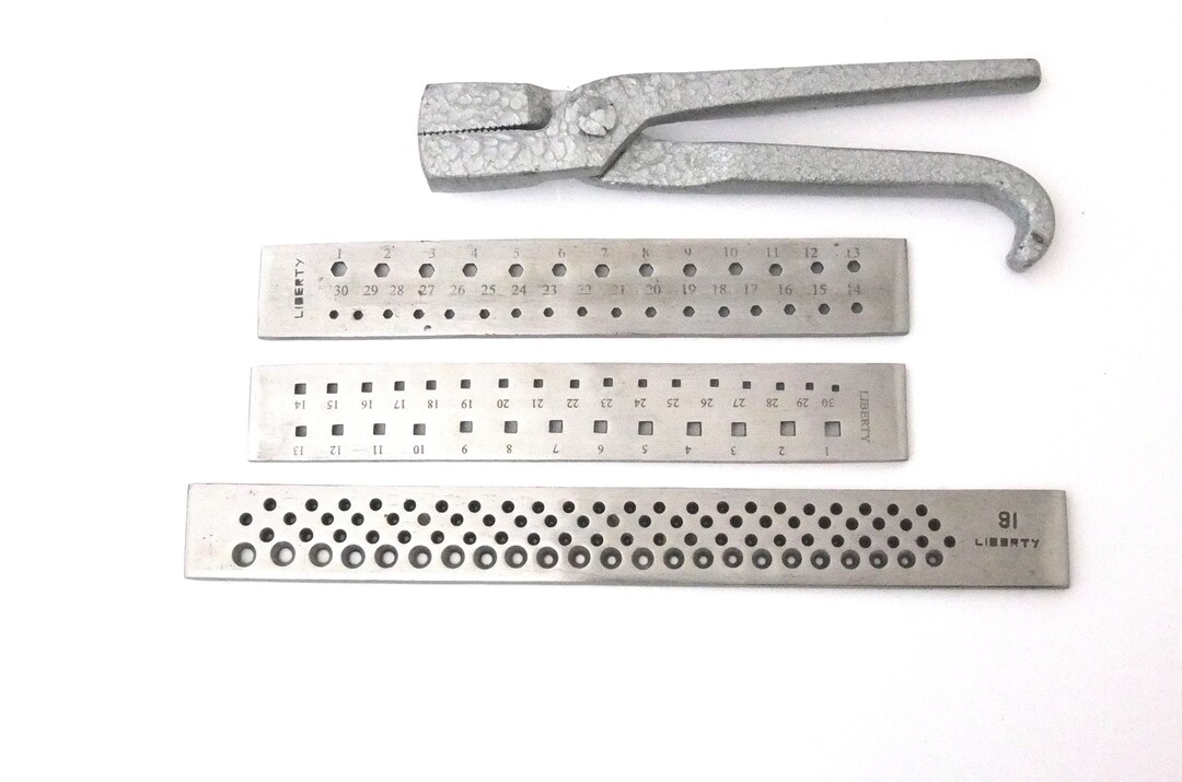 Economy Set of 3 Steel Draw Plates: Rd, Hex, Sq. With Draw Tongs SALE ...