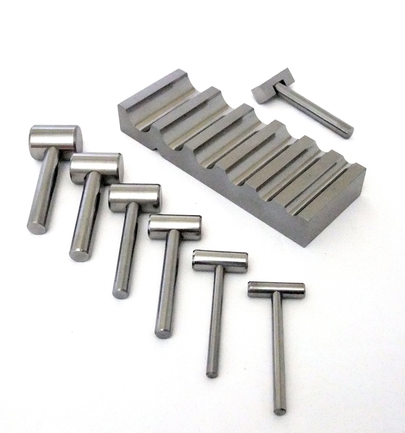 U-channel Metal Swag Forming Block With 7 Corresponding Hammers - Etsy