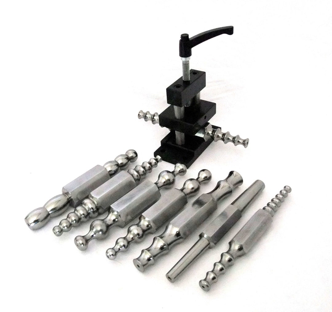 Highly Polished Large Double Ended Forming Stakes Set of 8 With Vise ...